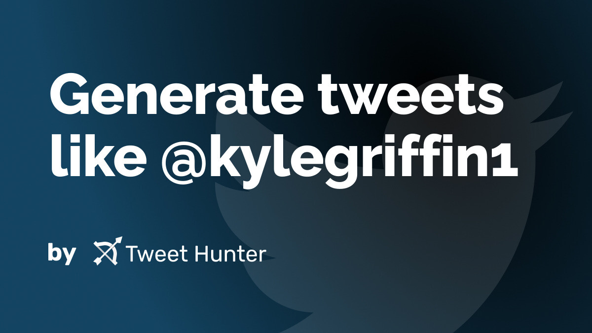 Generate Tweets like @kylegriffin1 with AI